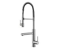 China Brass Pull-Out Kitchen Faucet 25504 Single Handle Hot Cold Water Mixer Tap for sale