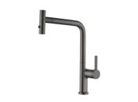 China Solid Brass Pull-Out Kitchen Faucet Single Handle Hot Cold Water Mixer Tap 25505 for sale
