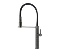 China Brass Pull-Out Kitchen Faucet 25509 Single Handle Hot Cold Water Mixer Tap 360° for sale