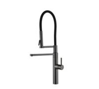 China Brass Pull-Out Kitchen Faucet 25510 Single Handle Hot Cold Water Mixer Tap for sale