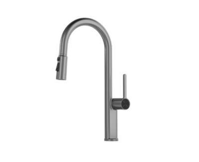 China Zinc Alloy Pull-Out Kitchen Faucet 25513 Single Handle Hot Cold Water Mixer Tap 360-Degree for sale