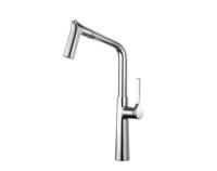 China Pull-Out Kitchen Faucet 25516 Brass Single Handle Hot Cold Water Mixer Tap for sale