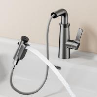 China 360° Pull-Out Basin Mixer Faucet 6068 Lead-Free Aluminum 3 Water Modes 40cm Spout for sale