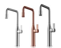 China Mocee 9027 Pull-Out Kitchen Faucet 360° Swivel Lead-Free Aluminum Dual-Mode Spray Head for sale