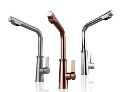 China Mocee 9029 Pull-Out Kitchen Mixer Faucet Lead-Free Aluminum 40cm Swivel Spout for sale