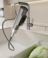China Mocee 9029 Pull-Out Kitchen Mixer Faucet Lead-Free Aluminum 40cm Swivel Spout for sale
