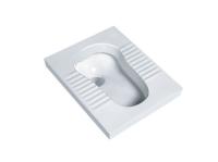 China Ceramic Floor Mounted Squatting Toilet Pan D314 600mm Durable Anti Stain for sale