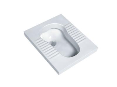 China Ceramic Floor Mounted Squatting Toilet Pan D314 600mm Durable Anti Stain for sale