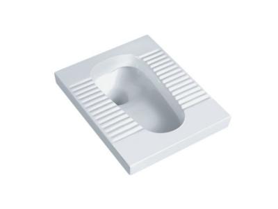 China Ceramic Floor Mounted Squatting Toilet Pan D336 Heavy Duty Anti Stain 600x450mm for sale