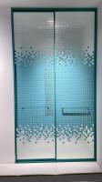China Mocee BD-010 Double Sliding Shower Enclosure 8mm Tempered Glass Black Frame Custom Size for sale