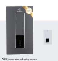 China Tankless Instant Electric Water Heater 5.5KW 7KW 80-260V Touch Control Bathroom Heater for sale