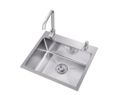 China Single Bowl Stainless Steel Kitchen Sink 550x450mm Undermount Custom OEM ODM for sale