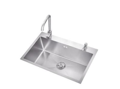 China Single Bowl Stainless Steel Kitchen Sink 75x45 cm Undermount Custom OEM ODM for sale
