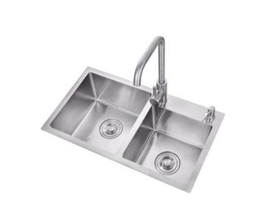 China Double Bowl Stainless Steel Kitchen Sink 72x40 cm OEM ODM Custom for sale
