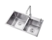 China Double Bowl Stainless Steel Kitchen Sink 75x41 cm Undermount OEM ODM Custom for sale