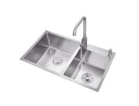 China Double Bowl Stainless Steel Kitchen Sink 82x45 cm OEM ODM Custom for sale