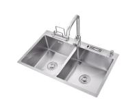 China Double Bowl Stainless Steel Kitchen Sink 8245 16 Gauge Undermount for sale