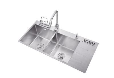 China Double Bowl Stainless Steel Kitchen Sink 10045 18 Gauge Undermount for sale