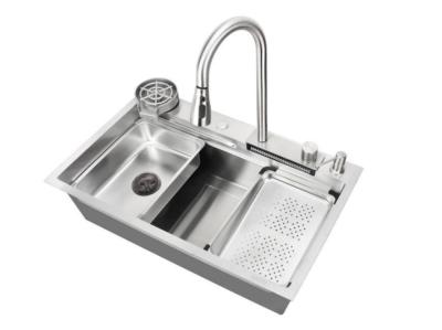 China Stainless Steel Kitchen Sink Workstation Model M-B/BA-7546 – Multi-Function Kitchen Sink for sale