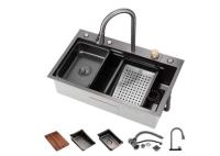 China Stainless Steel Kitchen Sink Workstation Model M-B/BA-7546B – Multi-Function Kitchen Sink for sale