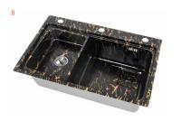 China Hydro Dipping Kitchen Sink M-WTP/DL-7546 Hydrographic Printed Stainless Steel 304 18 Gauge for sale