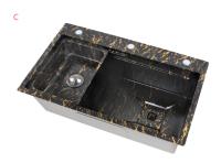 China Hydro Dipping Kitchen Sink M-WTP/DL-7546 Hydrographic Printed Stainless Steel 304 18 Gauge for sale