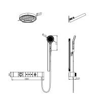 China Mocee Thermostatic In-Wall Shower Set Brass Gold Finish 3-Function Concealed System for sale