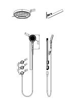 China Mocee Thermostatic In-Wall Shower Set Brass Gold Finish 3-Function Model 20033 for sale