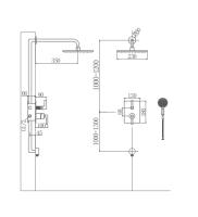 China Mocee Thermostatic In-Wall Shower Set Brass Gold Finish 2-Function Concealed System OEM ODM for sale