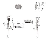 China Mocee 4-Function Thermostatic Concealed Shower System Model 21043 – Brass Bathroom In-Wall Shower Set OEM ODM for sale