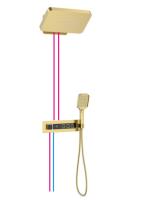 China Mocee 3-Function Thermostatic Concealed Shower System Model 21045 – Brass Bathroom In-Wall Shower Set OEM ODM for sale