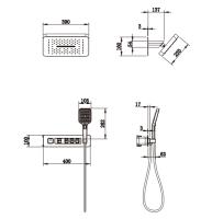 China Mocee 3-Function Thermostatic Concealed Shower System Model 21045 – Brass Bathroom In-Wall Shower Set OEM ODM for sale
