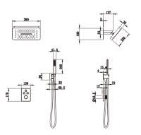 China Mocee 3-Function Thermostatic Concealed Shower System 21047 Brass In-Wall Shower Set OEM ODM for sale