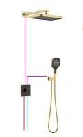 China Mocee Thermostatic Concealed Shower System 2 Function Brass In Wall Shower Set 21048 for sale