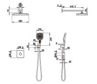 China Mocee Thermostatic Concealed Shower System 2 Function Brass In Wall Shower Set 21048 for sale