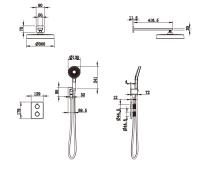 China Mocee 2-Function Thermostatic Concealed Shower System Model 21049 – Brass Bathroom In-Wall Shower Set OEM ODM for sale