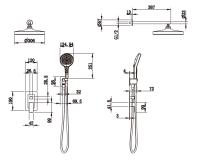 China Mocee 2-Function Thermostatic Concealed Shower System Model 21051 – Brass Bathroom In-Wall Shower Set OEM ODM for sale