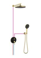 China Mocee 2-Function Thermostatic Concealed Shower System Brass In-Wall Shower Set 21052 OEM ODM for sale