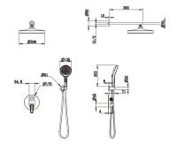 China Mocee 2-Function Thermostatic Concealed Shower System Brass In-Wall Shower Set 21052 OEM ODM for sale