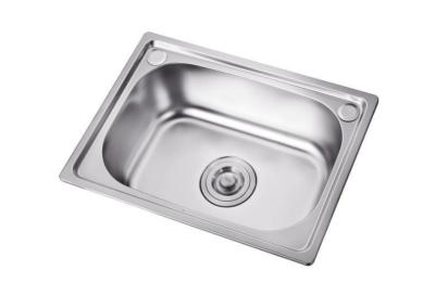 China Stainless Steel Single Bowl Kitchen Sink 48x35 cm Machine Made Compact Model for sale