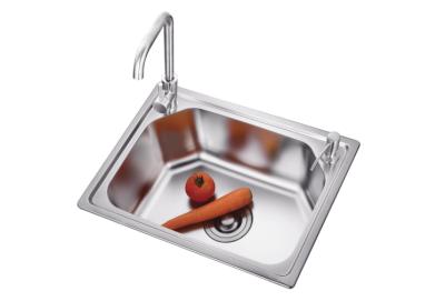 China Machine Made Stainless Steel Single Bowl Kitchen Sink 48x35 cm Model MM-SB/S/H-4835 for sale