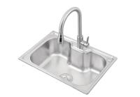 China Stainless Steel Single Bowl Kitchen Sink 500x400mm Machine Made Compact Model for sale
