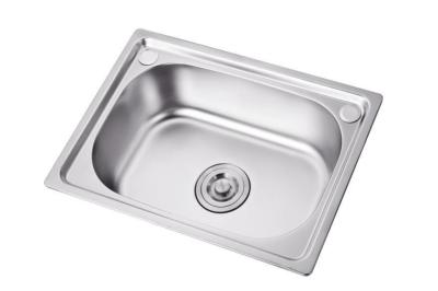 China Machine Made Stainless Steel Single Bowl Kitchen Sink 52x38 cm Compact Model for sale