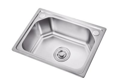 China Machine Made Stainless Steel Single Bowl Kitchen Sink 52x38 cm Model MM-SB/S/H-5238 for sale