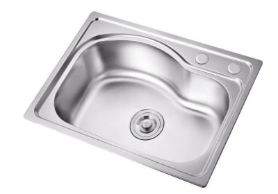 China Stainless Steel Single Bowl Kitchen Sink 5842 mm Machine Made Compact for sale