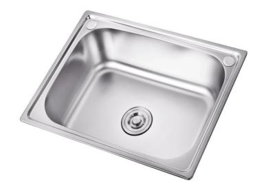 China Stainless Steel Single Bowl Kitchen Sink 600x450mm Machine Made Compact for sale