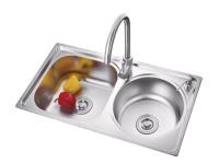 China Mocee Machine Made Double Bowl Stainless Steel Kitchen Sink Model MM-DB/S/SC-7842 for sale
