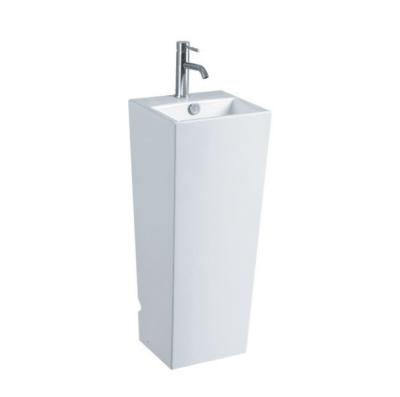 China Mocee H309 Pedestal Basin 330×320×830mm – Ceramic Bathroom Wash Basin with Stand for sale