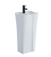 China Mocee H313 Pedestal Basin 330×320×830mm – Ceramic Bathroom Wash Basin with Stand for sale