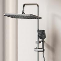 China Mocee Model 4181 Smart Aluminum Shower Panel System with Digital Temperature Display & Waterfall Outlet for sale